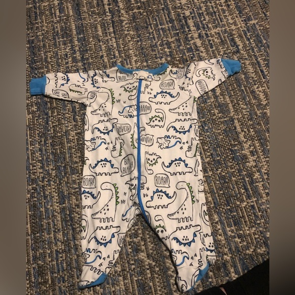 One Pieces | New Born Blue And White Dino Sleeper | Poshmark